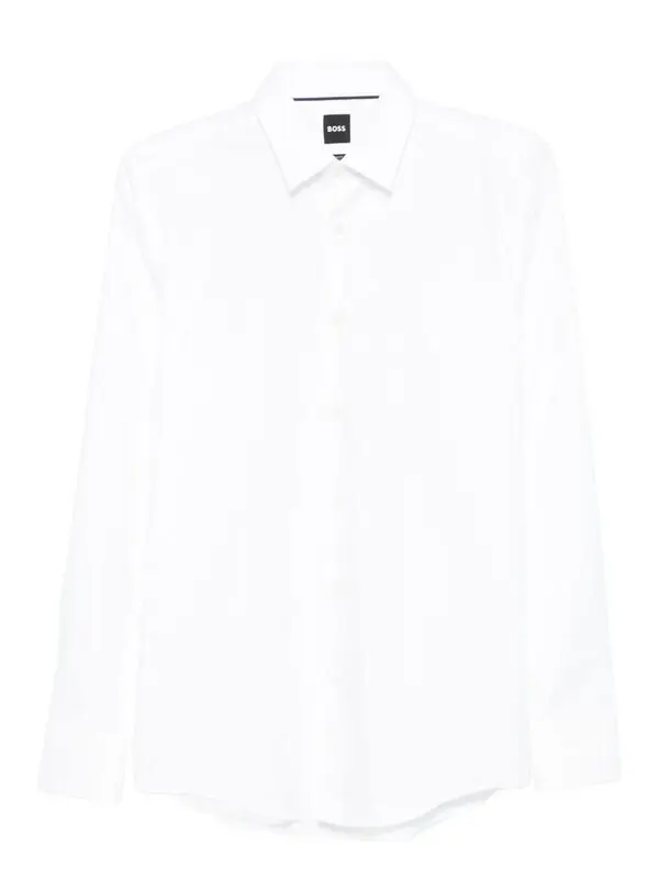 BOSS Interlock-weave Shirt - White