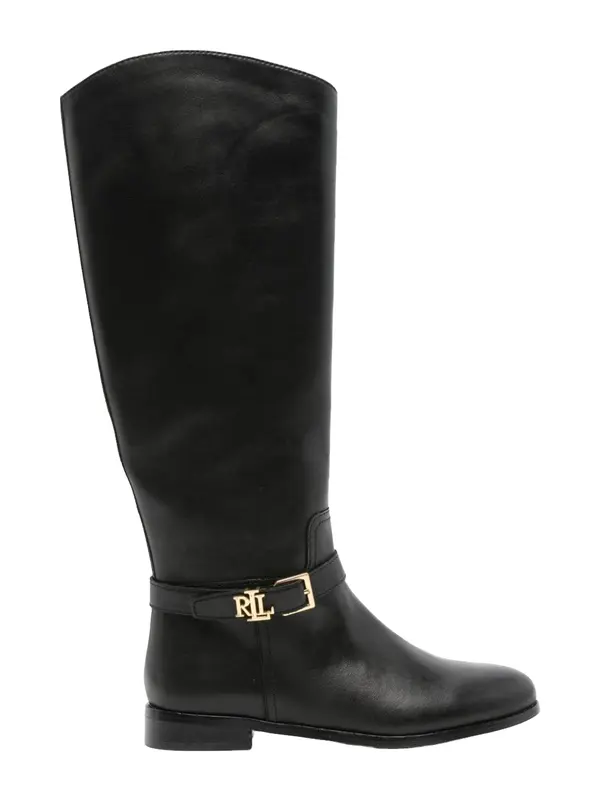 Ralph Lauren Logo-plaque Boots - Black