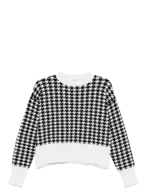 Hugo Houndstooth-intarsia Sweater - Black