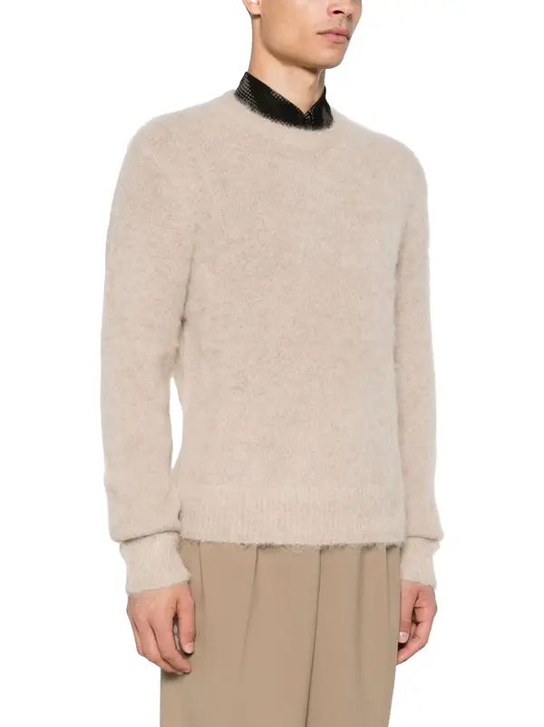 Ami Brushed Jumper - Brown