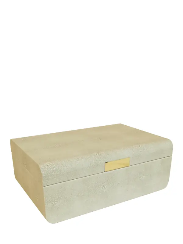 MELE & CO Leather Jewelry Box - Cream