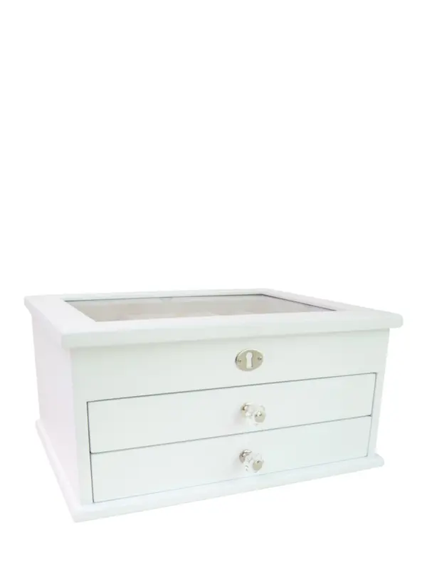 MELE & CO Lili Wooden Jewelry Box - White