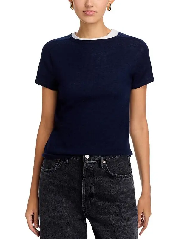 Majestic Filatures Cashmere Crewneck Tee - Marine