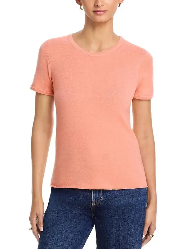 Majestic Filatures Cashmere Crewneck Tee - Papaya