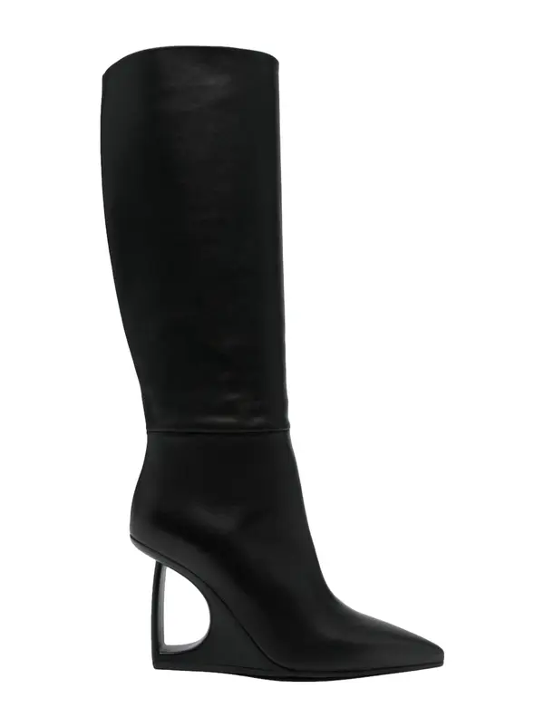 VIC MATIE 100mm Leather Boots - Black