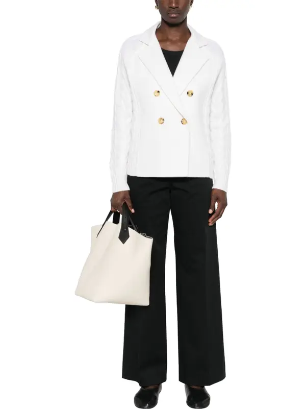 Max Mara Micio Double-breasted Jacket - White