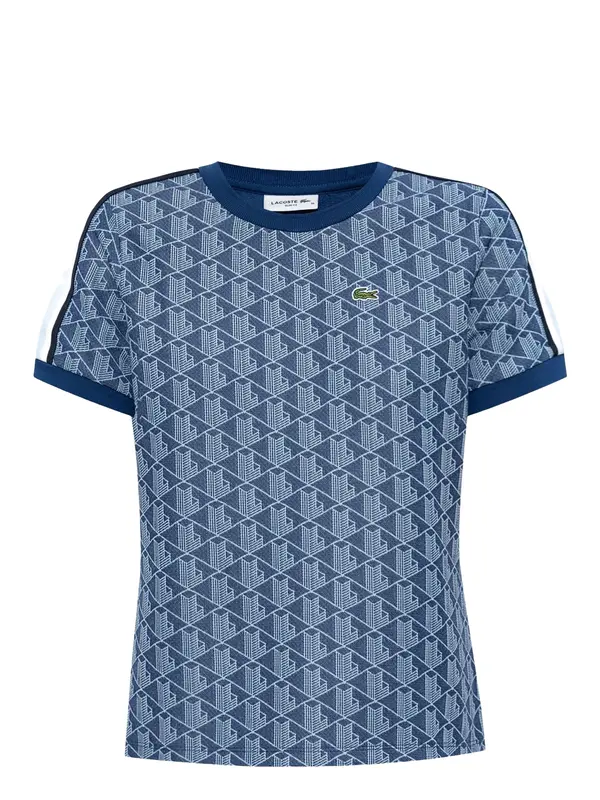 Lacoste Jacquard Monogram T-shirt - Blue