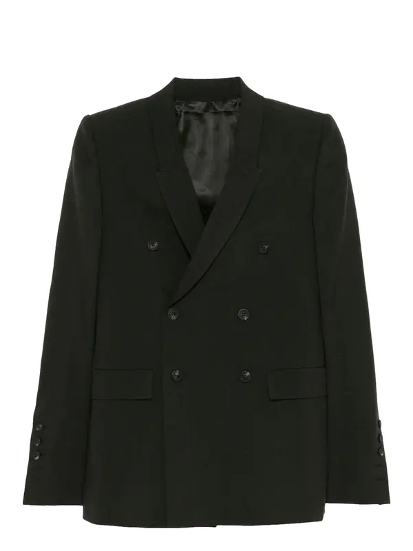 Rick Owens Grain De Poudre Double-breasted Blazer - Green