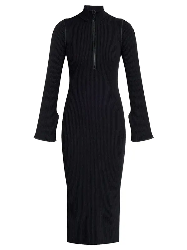 Moncler Ribbed Dress - Black