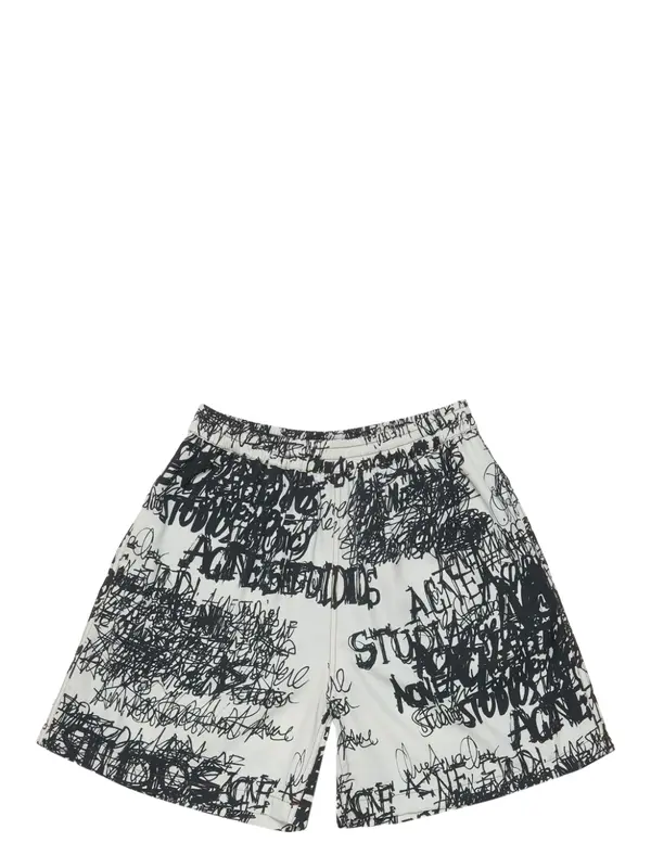 Acne Studios Abstract Pattern Print Shorts - Grey
