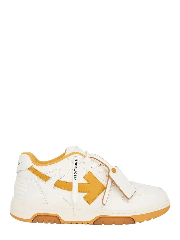 Off-White Out Of Office Low-top Sneakers - White/ocher Yellow