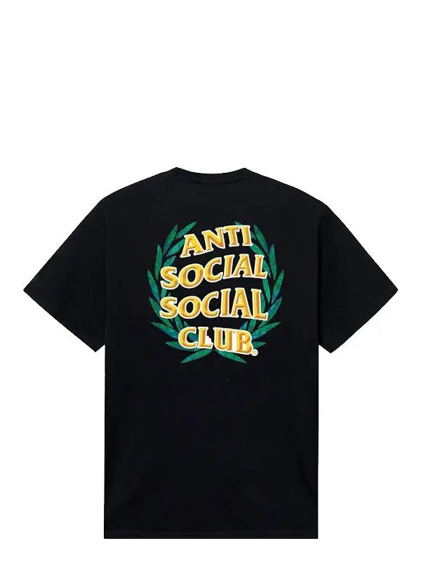 ANTI SOCIAL SOCIAL CLUB Laurel Logo Flip Tee Shirt - Black