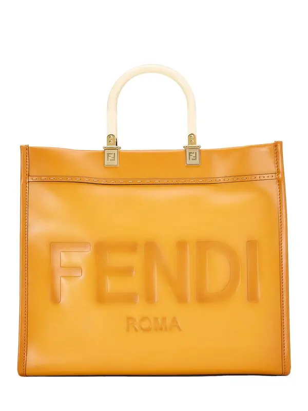 Fendi Calfskin Sunshine Shopper - Orange