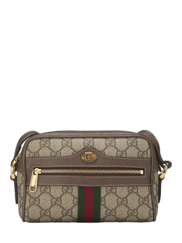 Gucci Gg Supreme Canvas Web Ophidia Crossbody - Beige