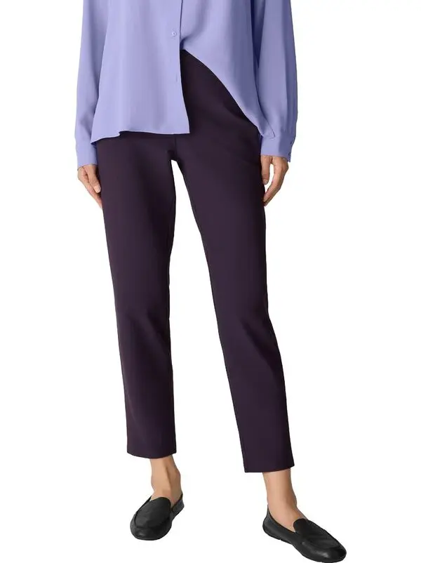 Eileen Fisher Slim Ankle Pant - Aubergine