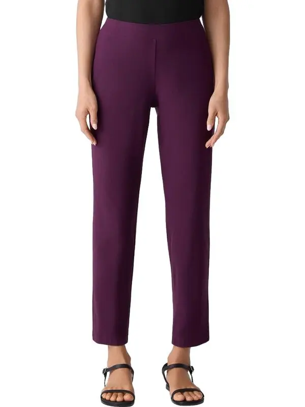 Eileen Fisher Slim Ankle Pant - Blackberry