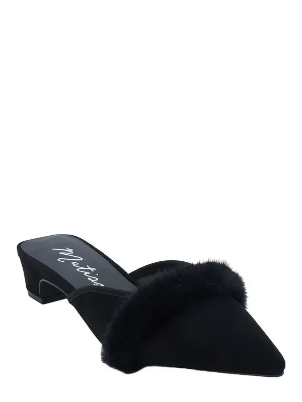 Matisse Kellan Pointed Toe Mule - Black Suede