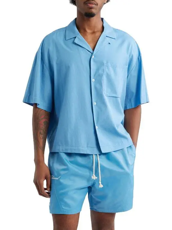 ELWOOD Boxy Camp Shirt - Sky Blue