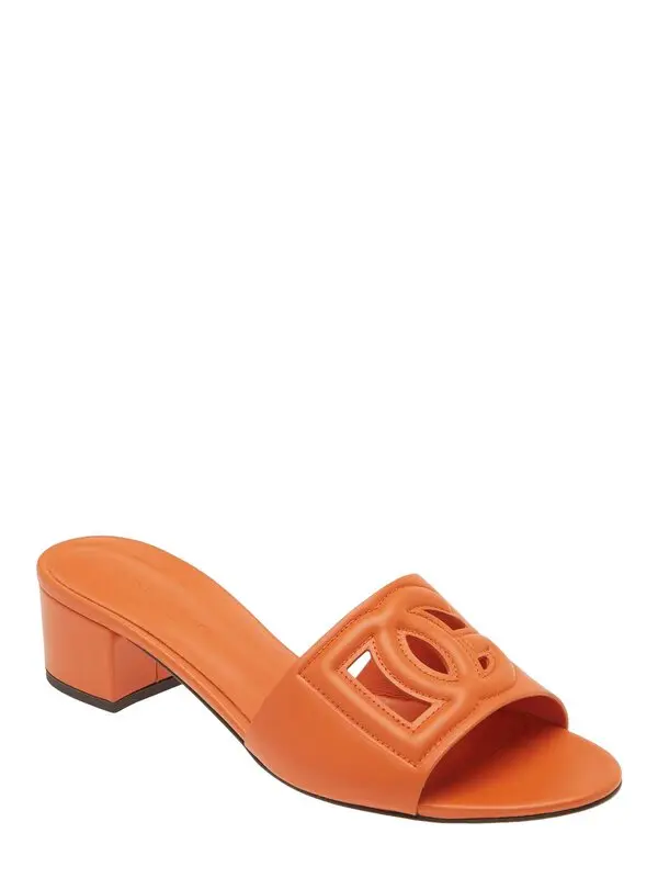 Dolce & Gabbana Dg Interlock Slide Sandal - 80244 Orange