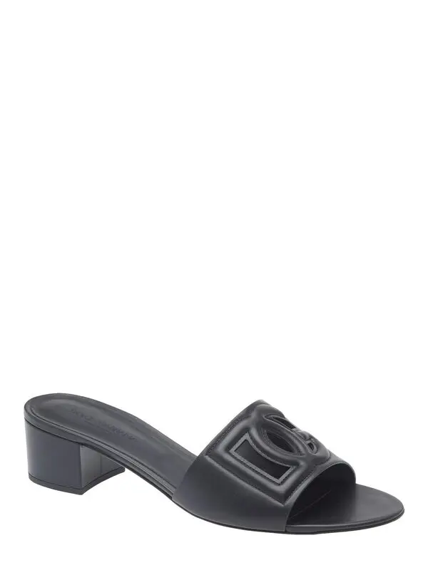Dolce & Gabbana Dg Interlock Slide Sandal - Black