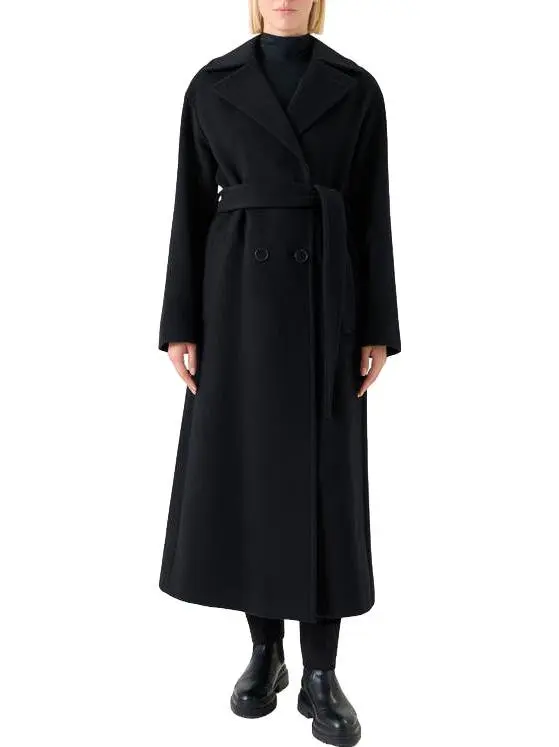 Akris Double-breasted Belted Wool-blend Coat - Black
