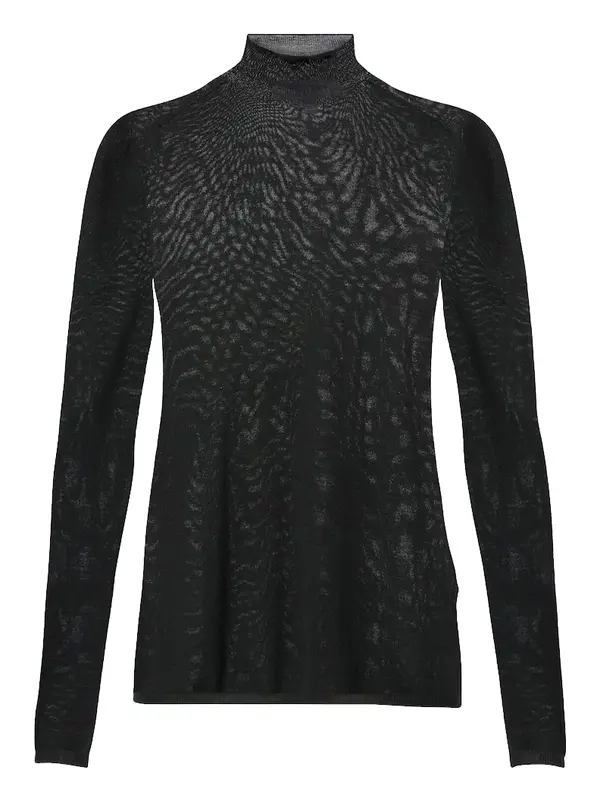 Carolina Herrera Wool Turtleneck Sweater - Black