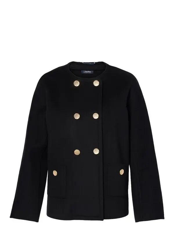 Max Mara Samantha Double-breasted Wool Jacket - Black