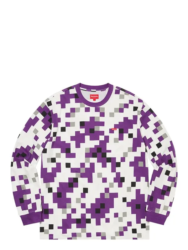 Supreme Small Box Long-sleeve Tee Digi Camo - Purple