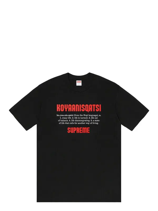 Supreme Koyaanisqatsi Tee - Black