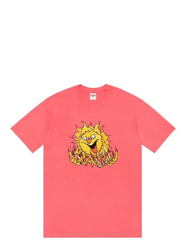 Supreme Sun Tee 'bright Coral - Pink