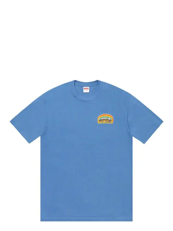 Supreme Chrome Tee 'dusty Light Royal - Blue