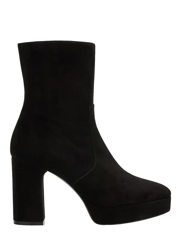 STUART WEITZMAN Dayna Suede Platform Booties - Black