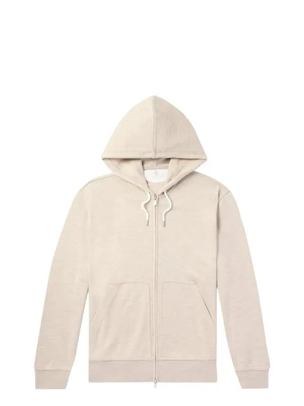 Brunello Cucinelli Cashmere-blend Zip-up Hoodie - Neutrals