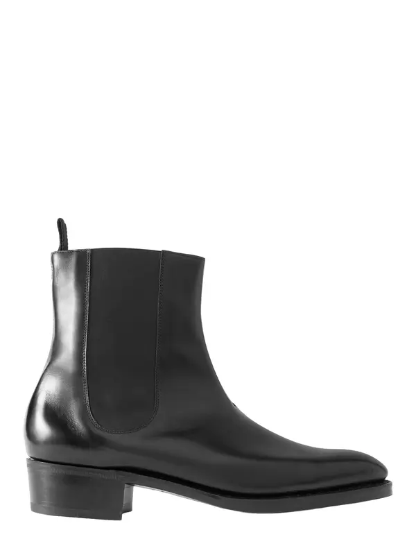 John Lobb Eddi Glossed-leather Chelsea Boots - Black