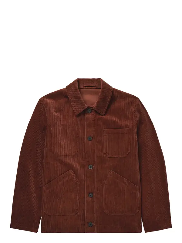 Mr P. Organic Cotton-corduroy Chore Jacket - Red