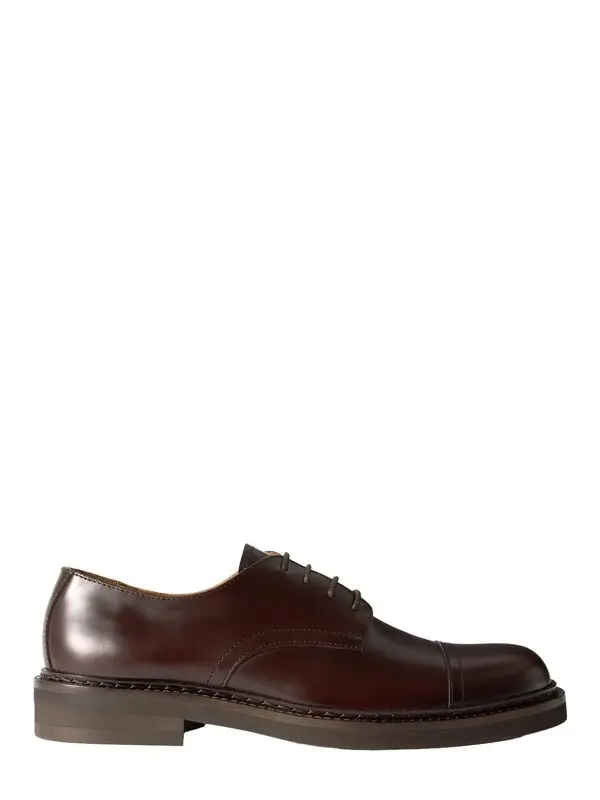 Mr P. Jacques Leather Derby Shoes - Brown