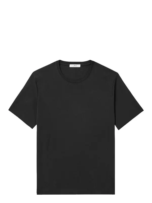 Mr P. Relaxed-fit Organic And Recycled Cotton-jersey T-shirt - Black