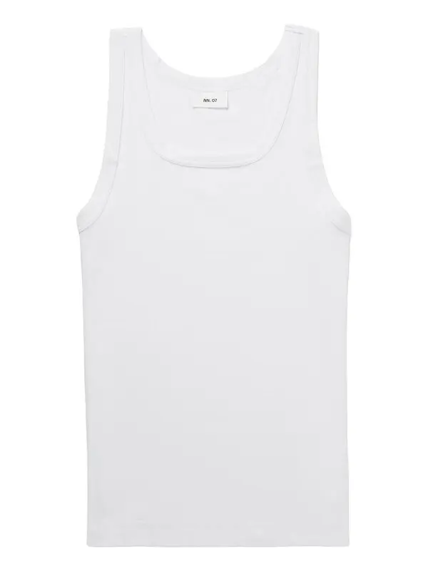 Nn07 Mick 3206 Stretch Organic Cotton-jersey Tank Top - White