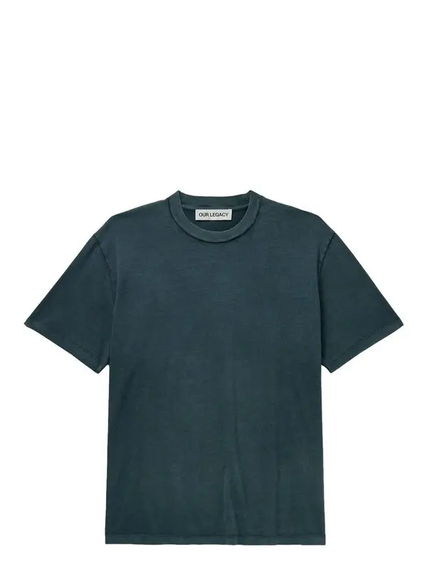 Our Legacy Box Cotton-jersey T-shirt - Blue