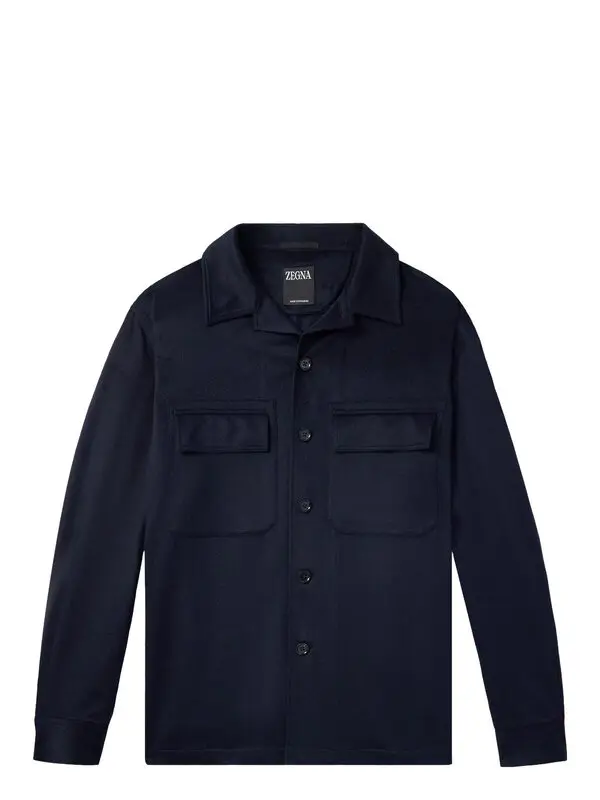 Zegna Oasi Cashmere Overshirt - Blue