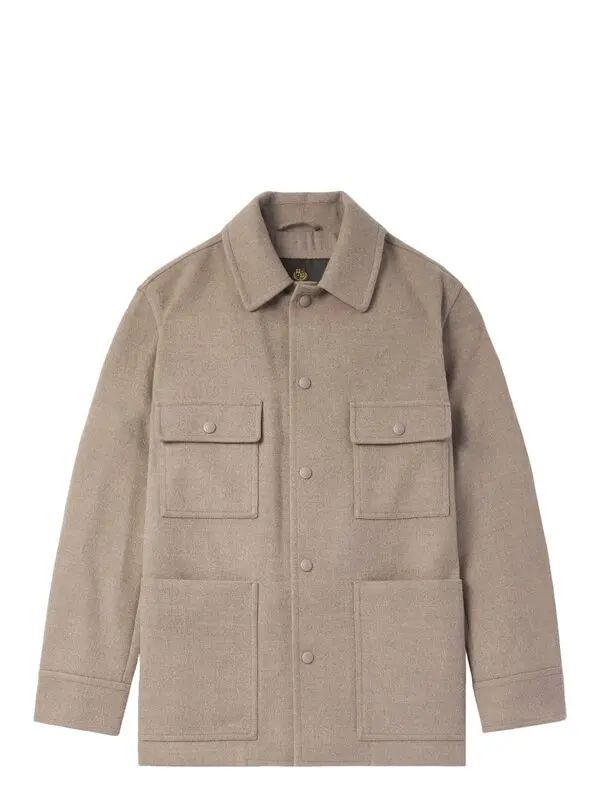 Loro Piana Darcy Pecora Nera® Wool-felt Overshirt - Neutrals