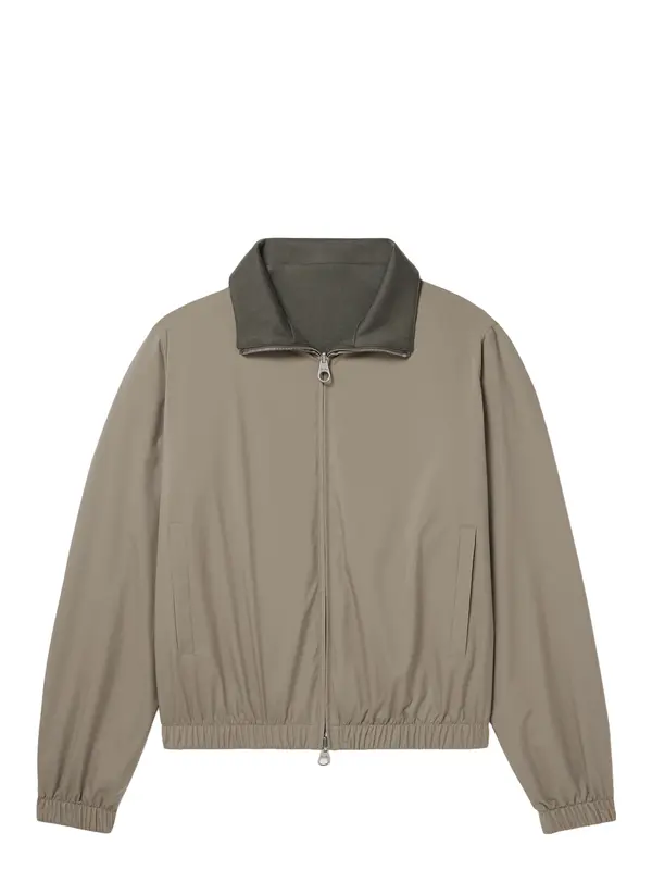 Loro Piana Reversible Windmate® Storm System® Shell And Cashmere Bomber Jacket - Brown
