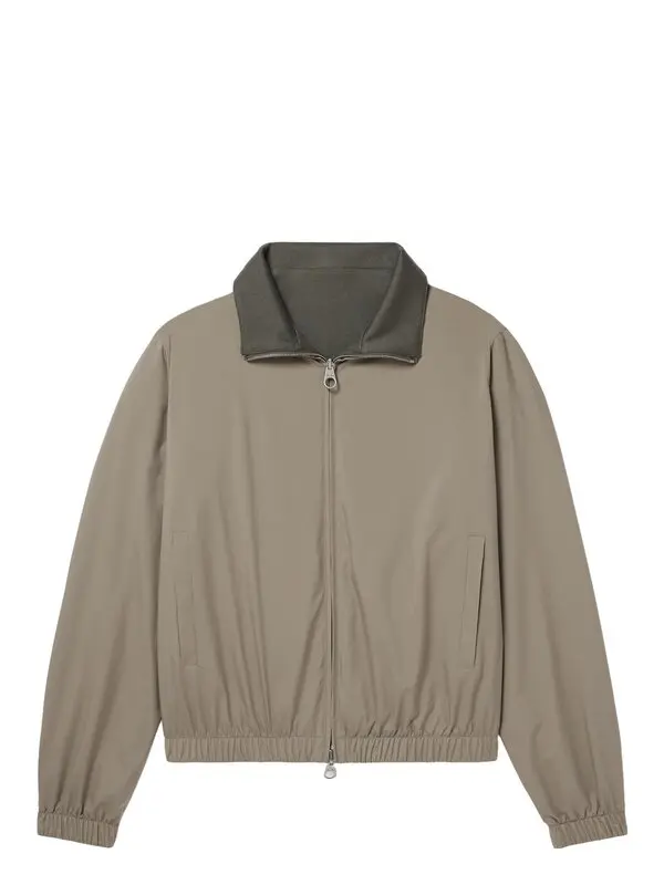Loro Piana Reversible Windmate® Storm System® Shell And Cashmere Bomber Jacket - Brown