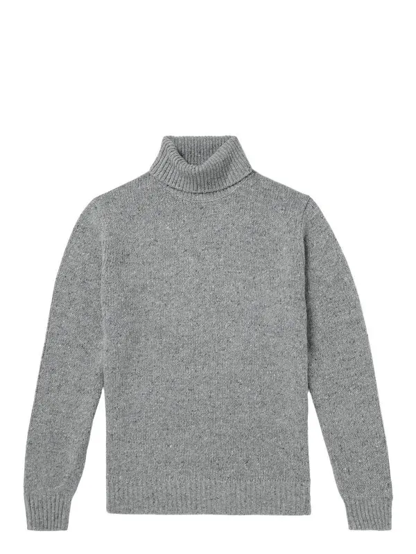 Hartford Donegal Wool-blend Rollneck Sweater - Gray