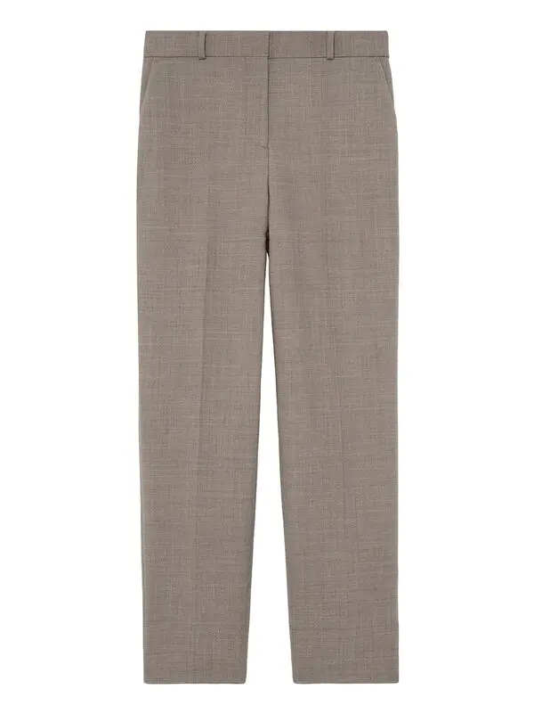 TOTEME Low-waist Tapered Trousers - Oat Melange
