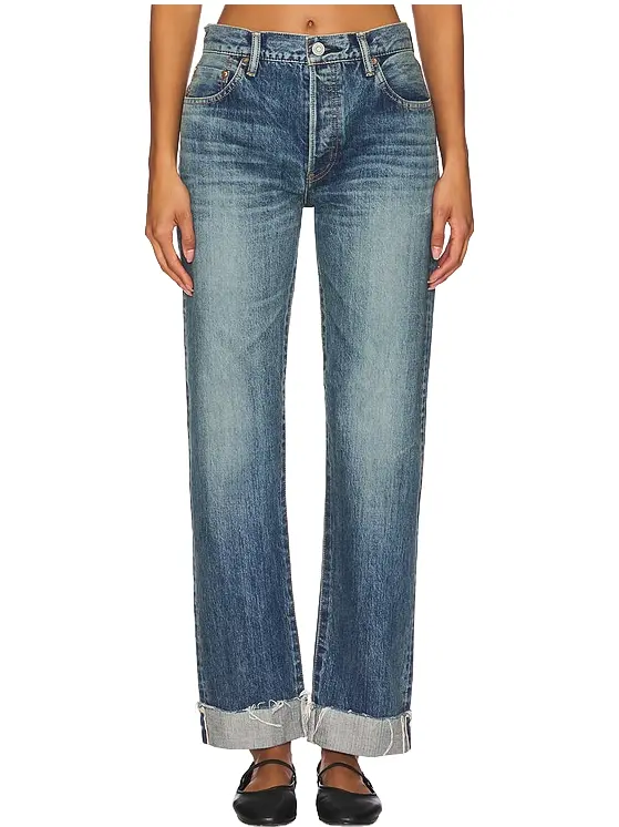 Moussy Vintage Hopewell Straight Jeans - Dark Blue