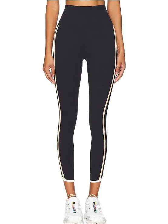 Beach Riot Nella Legging In Black,tan - Sandshell Colorblock