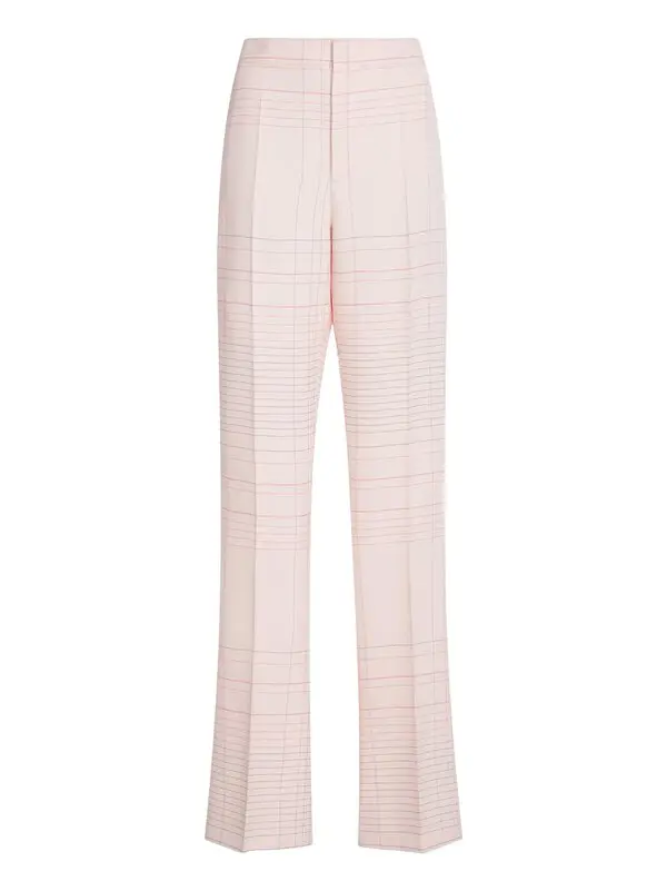 Bottega Veneta Striped High-rise Flare Pants - Light Pink
