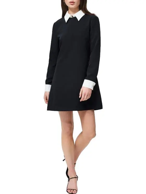 French Connection Echo Collared Shift Dress - 01-black
