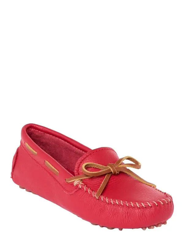 Minnetonka Classic Driving Shoe - Red